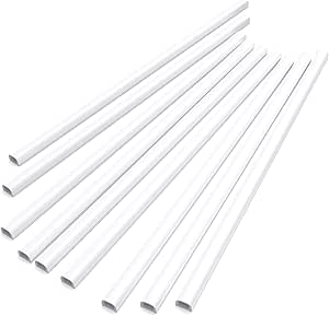 Upgraded Cord Hider, 142in Mini Wire Cable Cover, PVC Cable Concealer ...