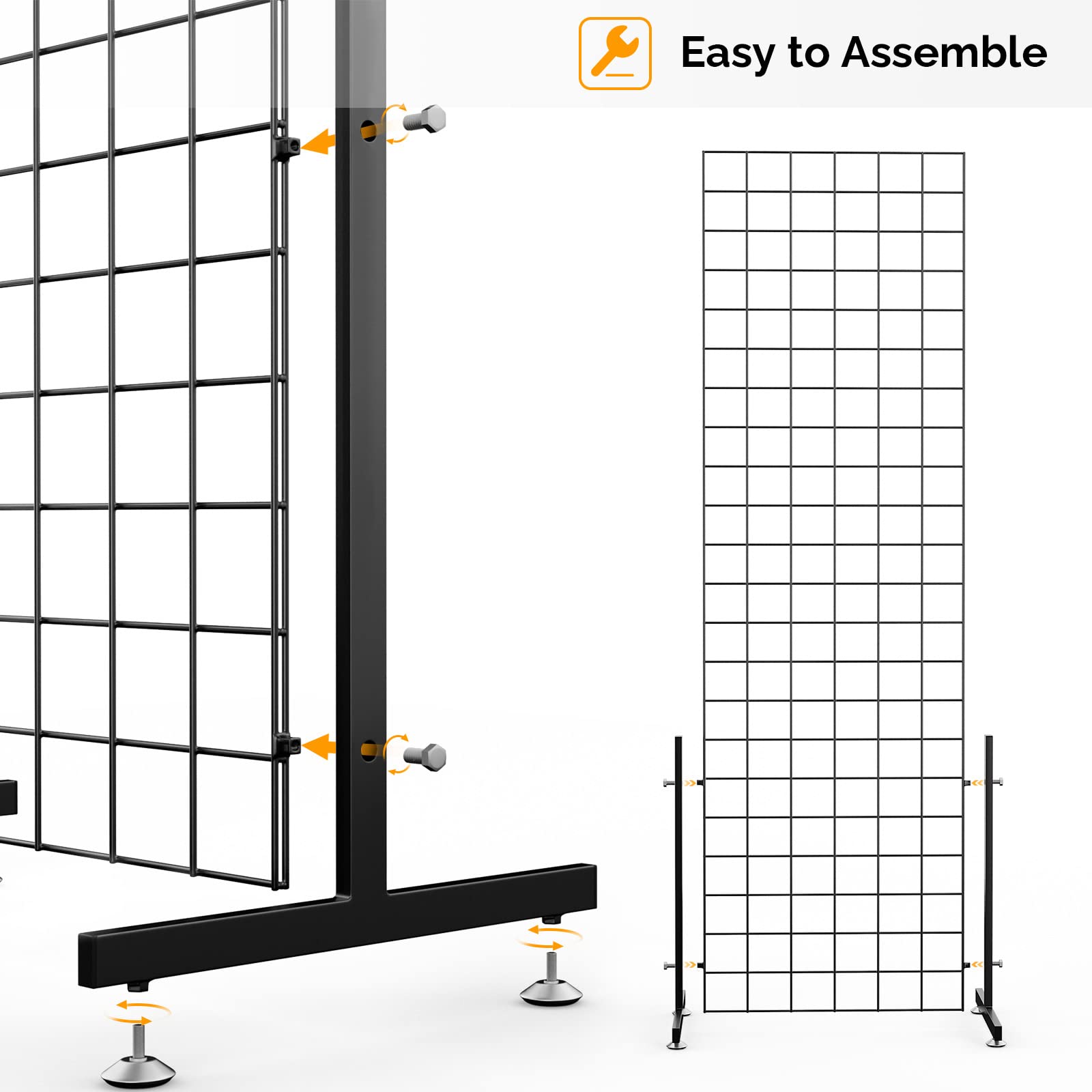 Mua Bonnlo 2' x 6' Standing Grid Panel Tower, Thicker 5mm Wire, 180 LBS ...