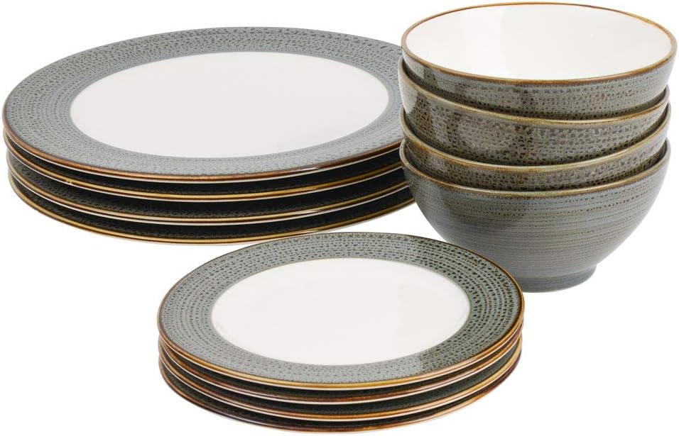 Amazon.de: ProCook Napa Porzellan Tafelservice - 12-teilig - mit ...