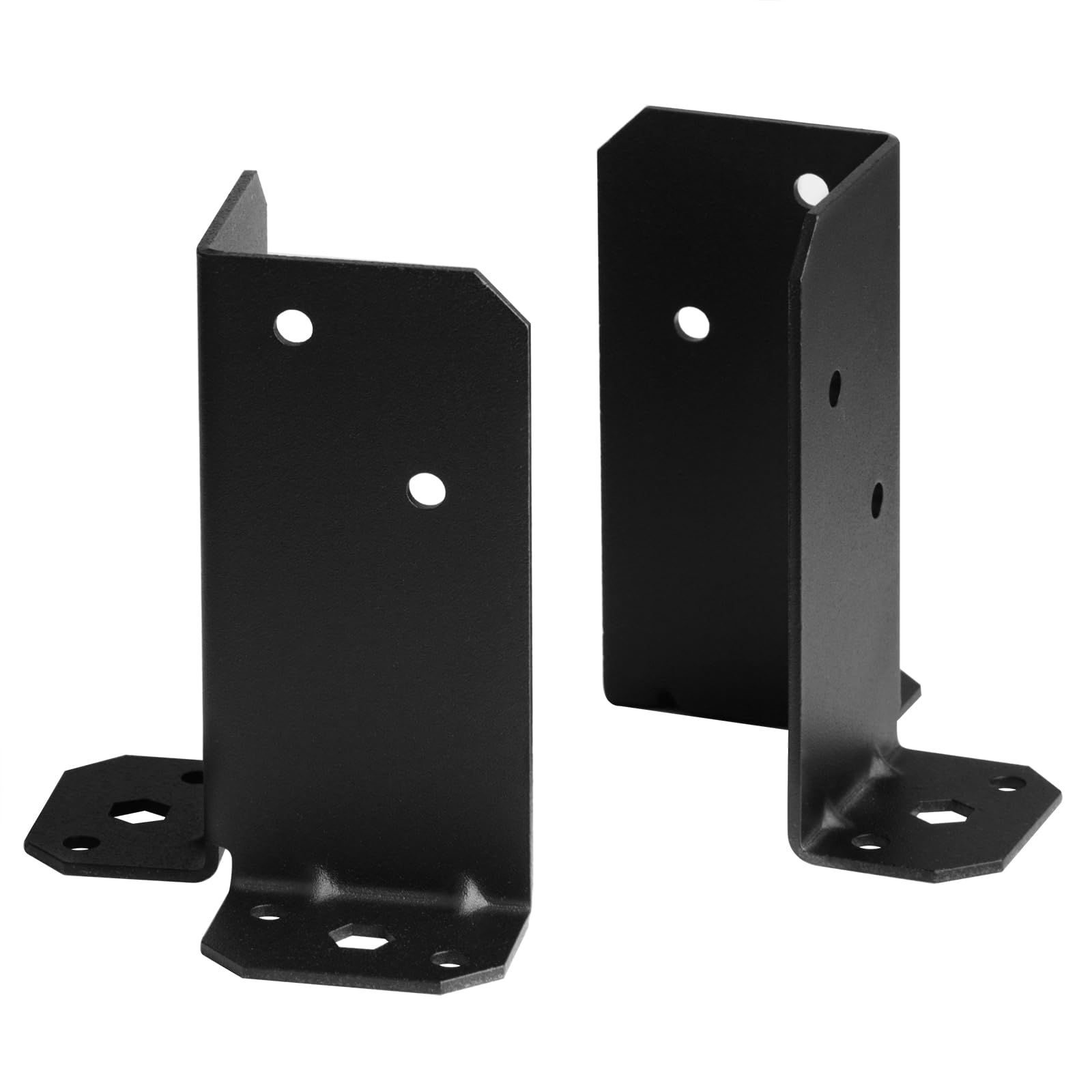 8 PCS Black Post Anchor Base for 4x4,6x6 Post, Adjustable Split ...