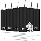 Amazon.com | Deitybless 6 Pack Stainless Steel Skinny Tumbler, 20 OZ ...