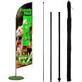 Amazon.com : Anley Feather Flagpole Set - Assembled Flutter Banner Pole ...