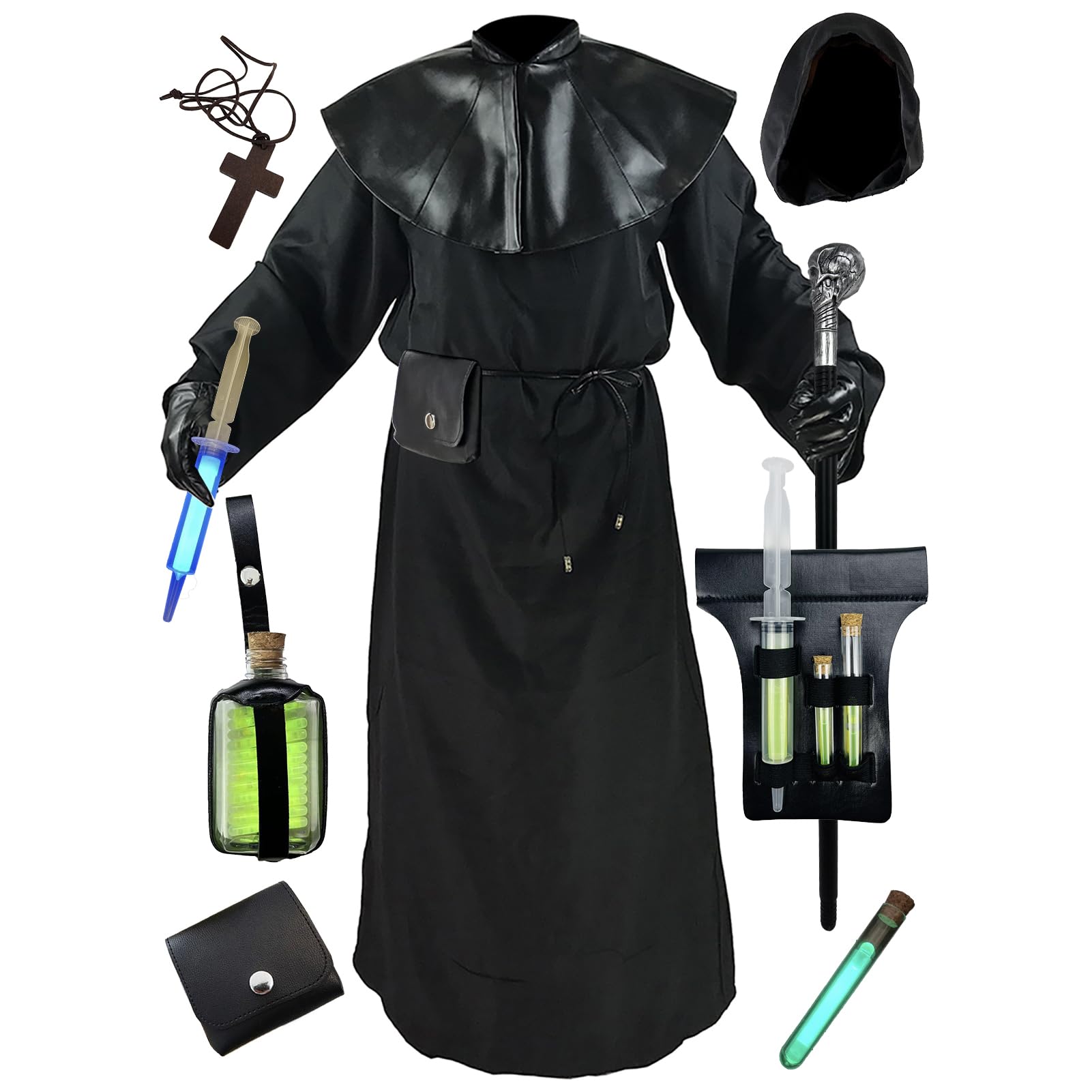Mua Plague Doctor Costume Cloak Robe Halloween Props Medieval Monk ...