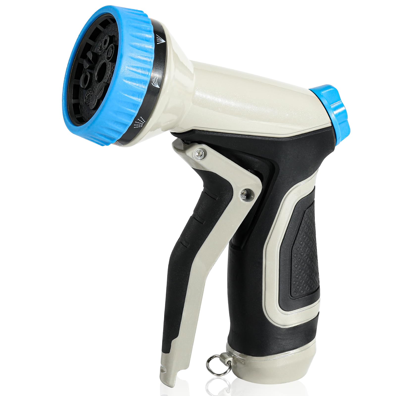 SANAOIND Metal Garden Hose Nozzle, 9 Spray Patterns, Water Hose Nozzle ...