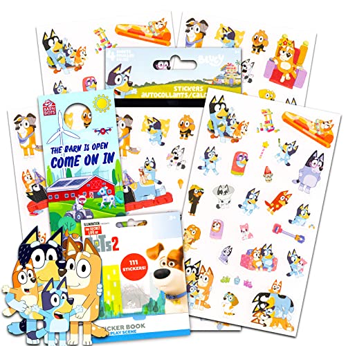 Bluey Sticker Set for Kids - Bluey Party Supplies Bundle with 4 Sheets ...