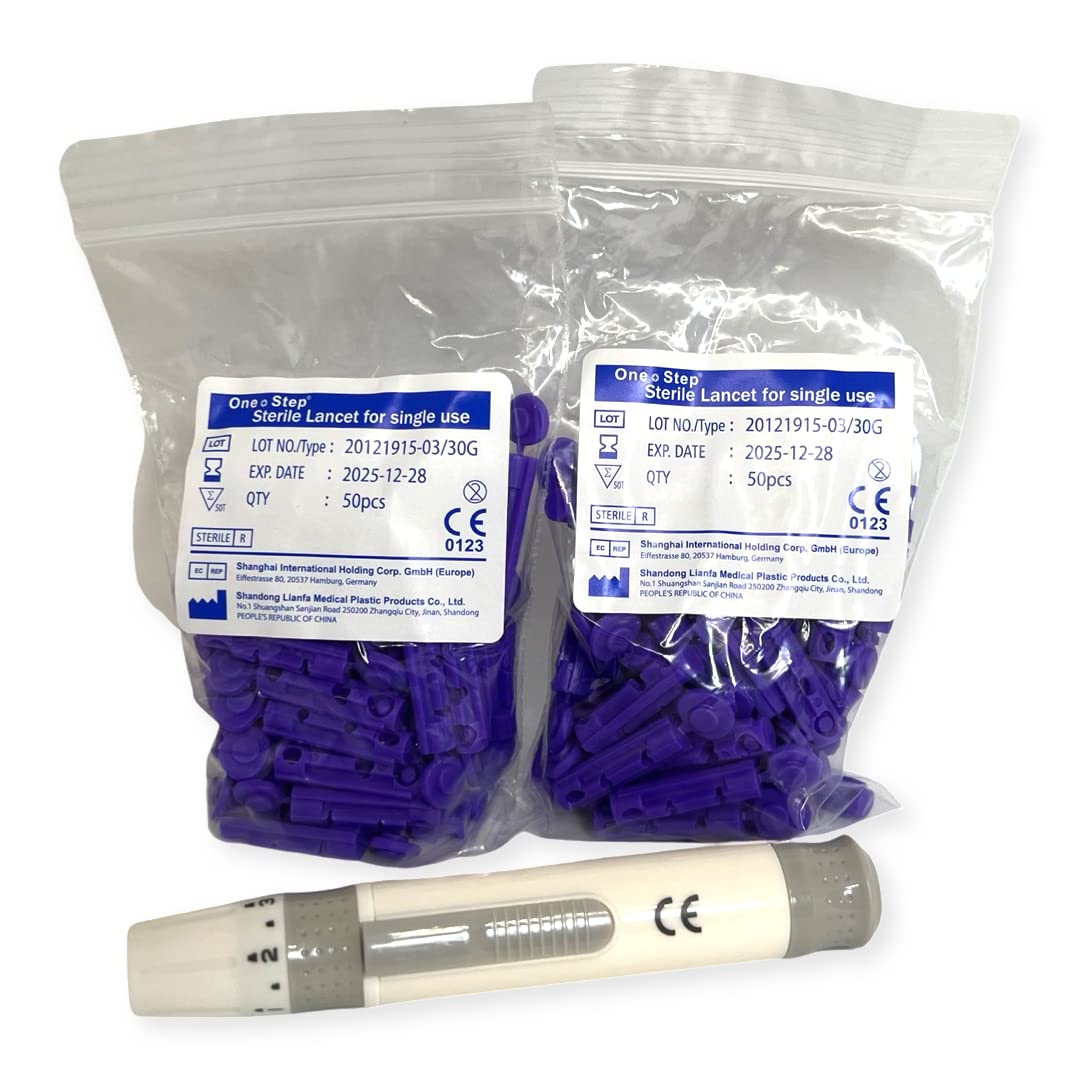 Mua Lancing Device & 100 x 30 Gauge Twist Top Lancets, Blood Sampling ...