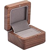 Amazon.com: muso wood Handmade Ring Box, Small Rectangular Ring Case for Proposals, Walnut Ring ...