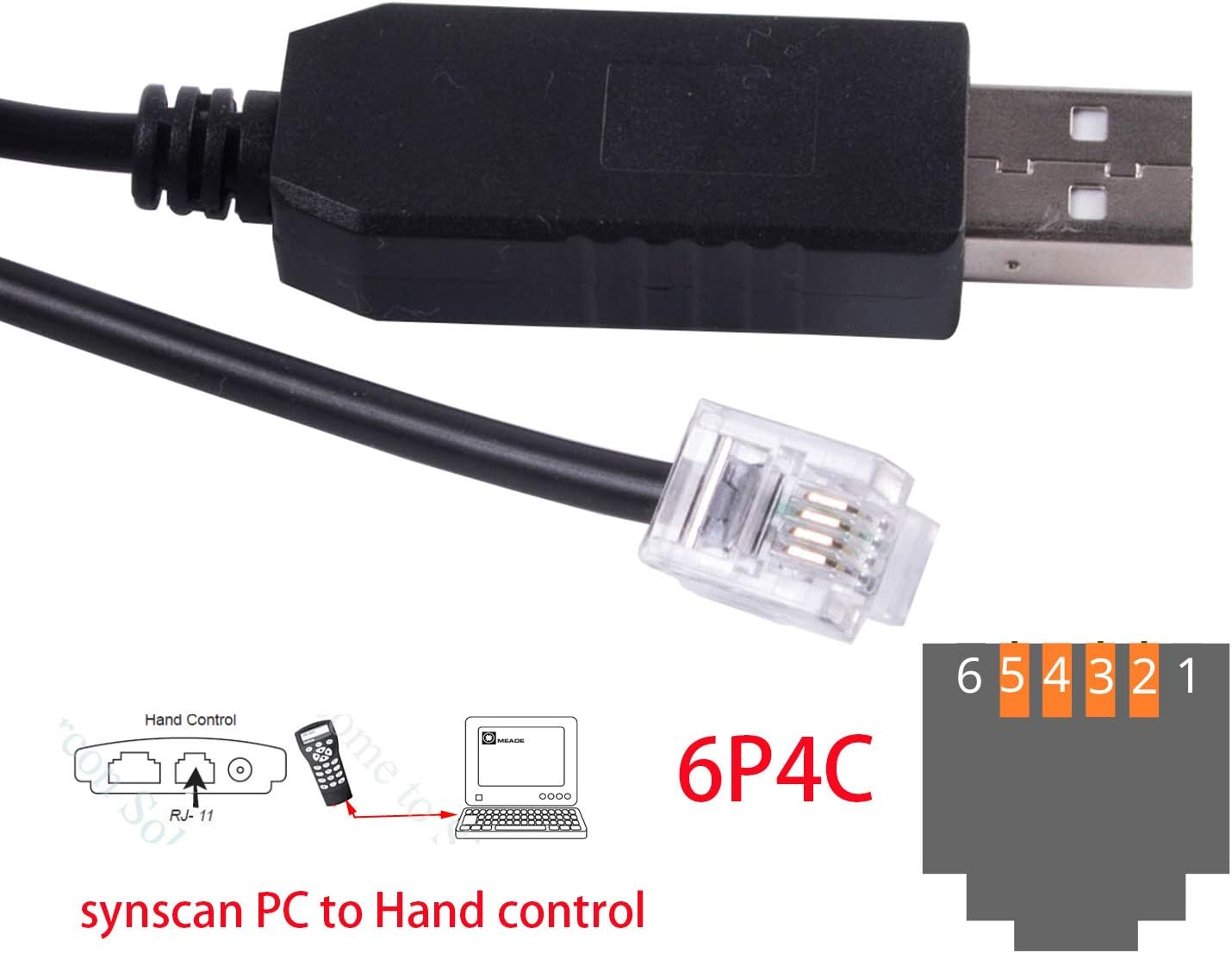 Amazon.com: FTDI Telescopes Control Cable for Skywatcher HEQ5pro AZEQ5 ...