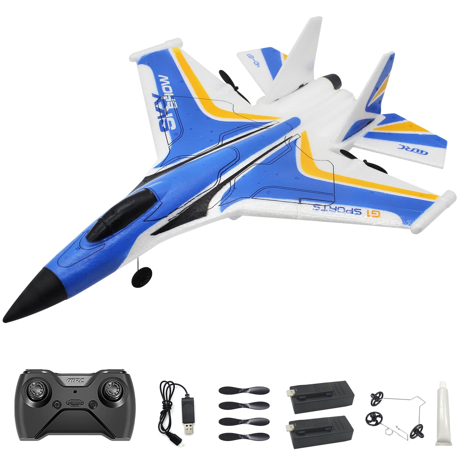 Fistone RC Plane, Remote Control Airplanes, 2.4 Ghz RC Glider with Dual ...