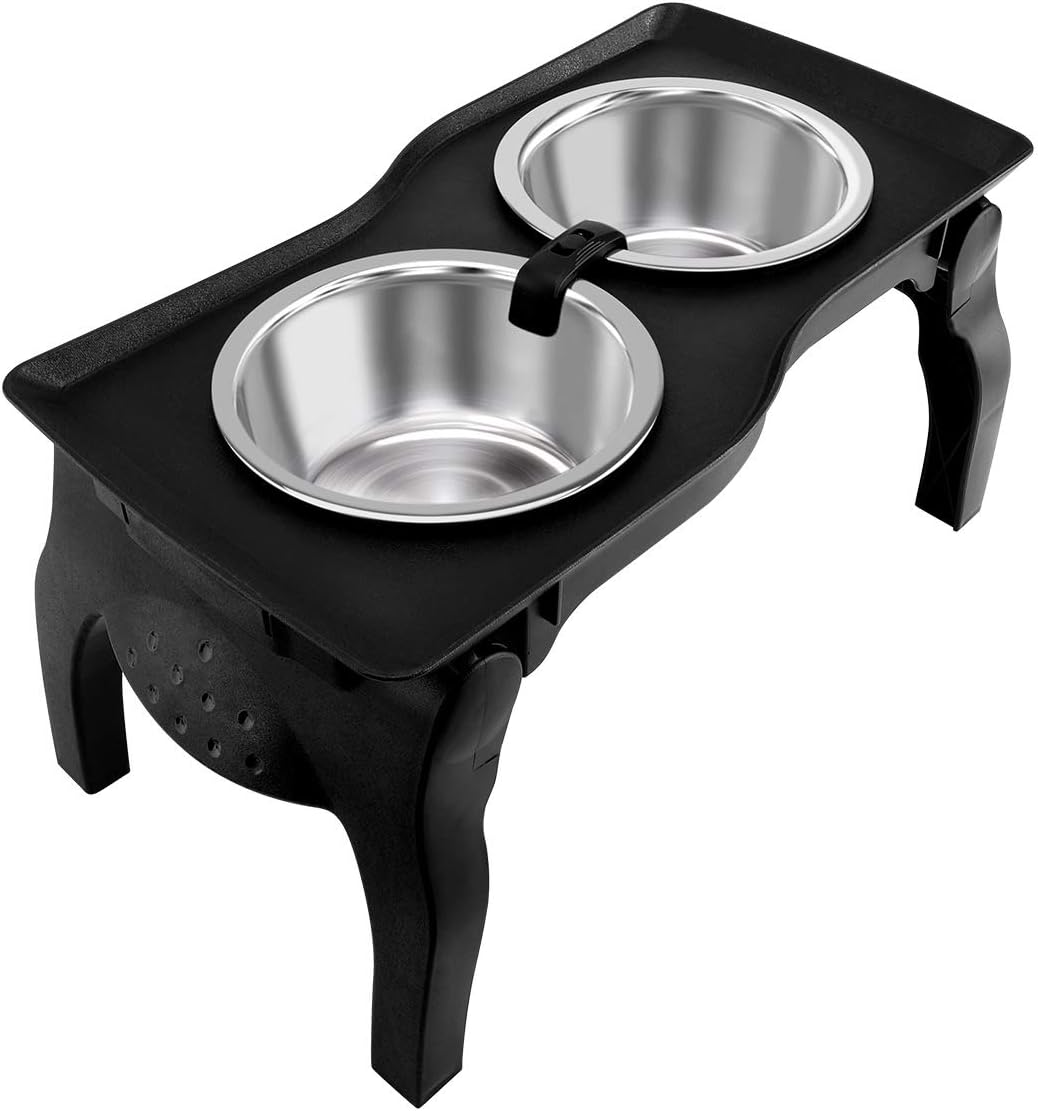 Dog Feeding Station Wooden Pet Feeder In Grey Non Slip Easy To Clean dog-feeding-station-wooden-pet-feeder-in-grey-non-slip-easy-to-clean