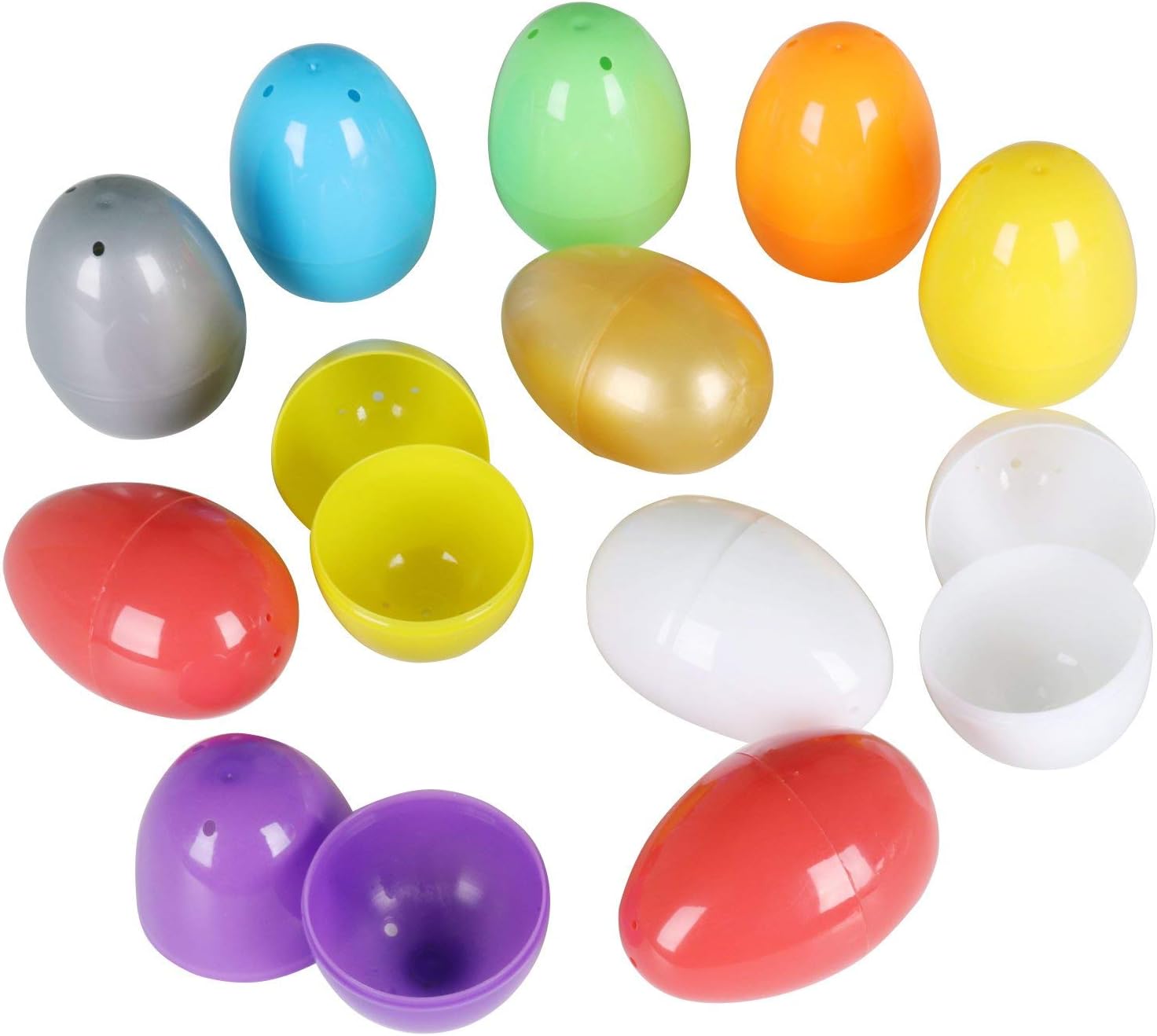 Guilty Gadgets Pack of 6 Assorted Colour Large Fillable Plastic ...
