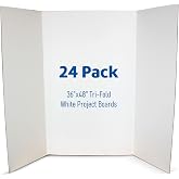 Amazon.com: TUXITA Trifold Poster Board,4 Pack 36" x 48" Large White ...
