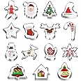 Amazon.com: Hibery 15 Pcs Christmas Cookie Cutters, Holiday Cookie ...
