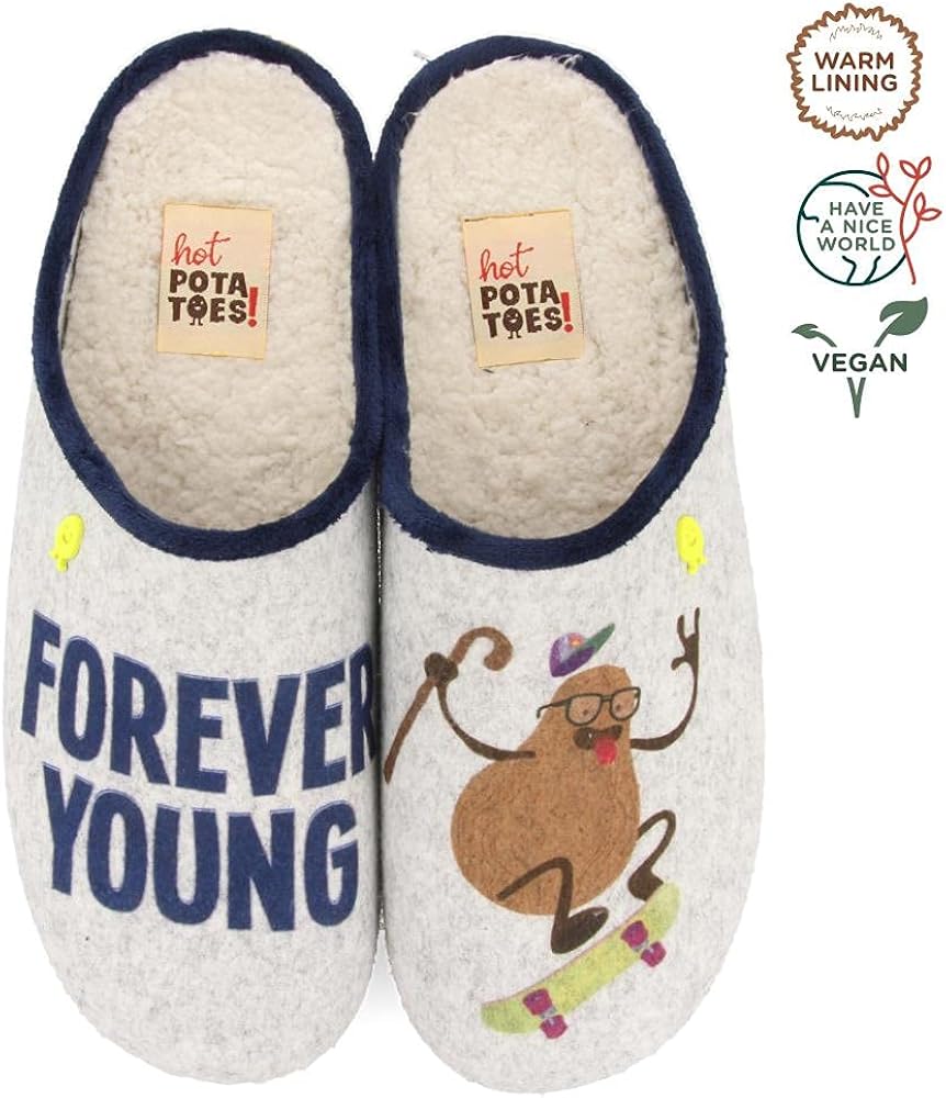 HOT POTATOES MODLING, Slipper Men's, Gris: Amazon.co.uk: Shoes & Bags