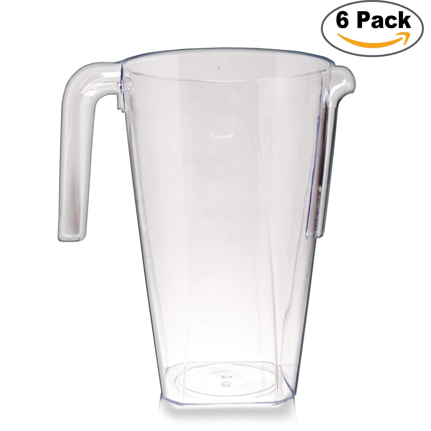 6 Pack Disposable Party Jugs Pitcher 1.5 Litre/ 52 Oz Party Tableware ...