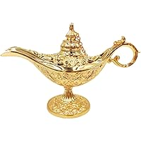 Amazon.com: Honoro Vintage Legend Aladdin Magic Genie Lamp - Metal Carved Wishing Light for Home ...
