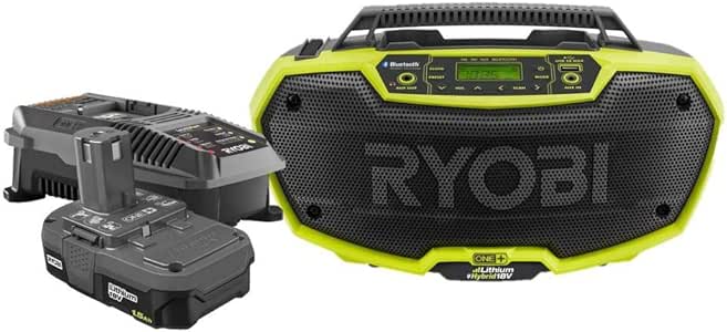 Amazon.com: RYOBI 18v Radio AM/FM Hybrid Stereo with Bluetooth ...
