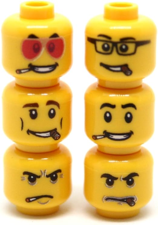 Hall of Bricks HOB Smoking Heads 6-pack für Deine Lego® Minifiguren ...