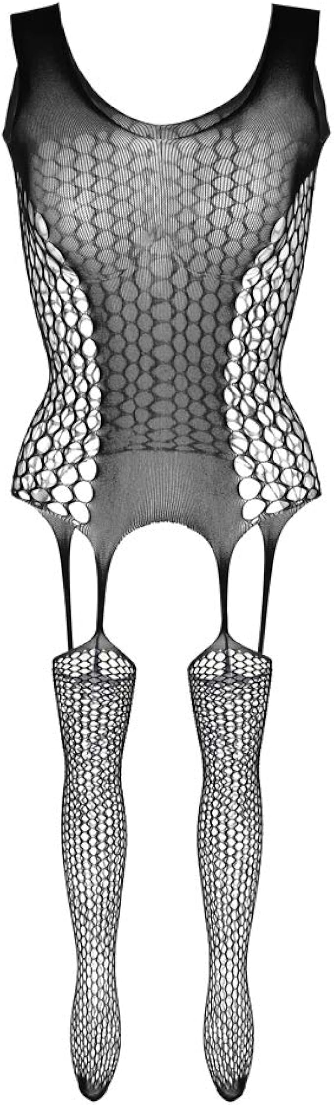 Amazon.com: XSPICE Womens Fishnet Bodystockings Hollow Bodysuit ...
