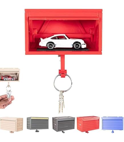 Key Case Garage Key Holder, Car Garage Key Holder With Opening Door, 3D ...