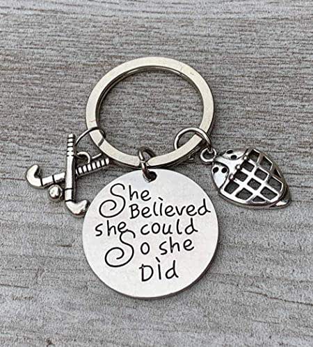 Amazon.com: Field Hockey Goalie Charm Keychain, Field Hockey Jewelry ...