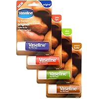 Amazon.com : Vaseline Lip Therapy Stick with Petroleum Jelly (Original, Aloe Vera, Rosy Lips ...