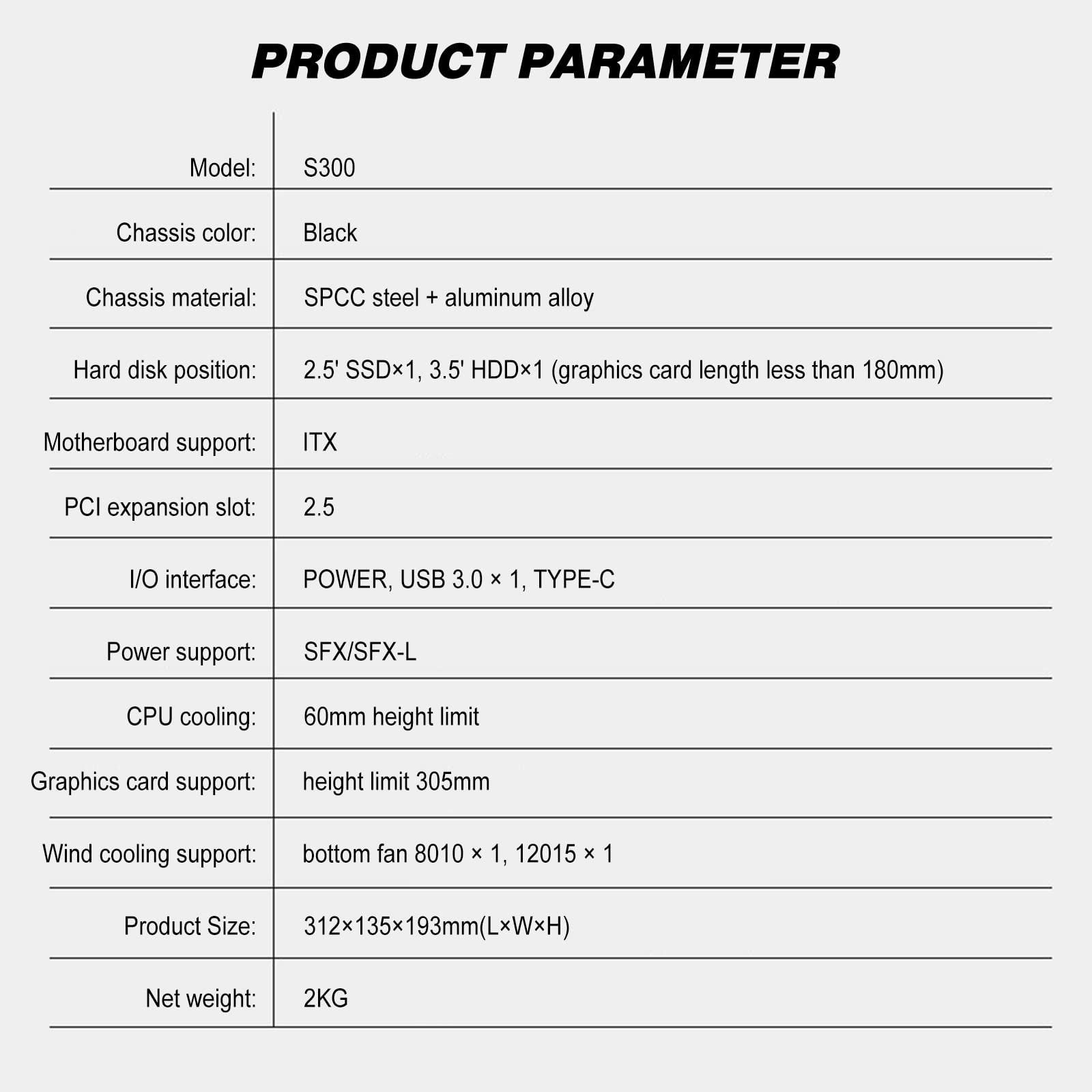 Mua S300 - Mini-ITX PC Gaming Case - Front I/O USB 3.0 Type - C Port ...