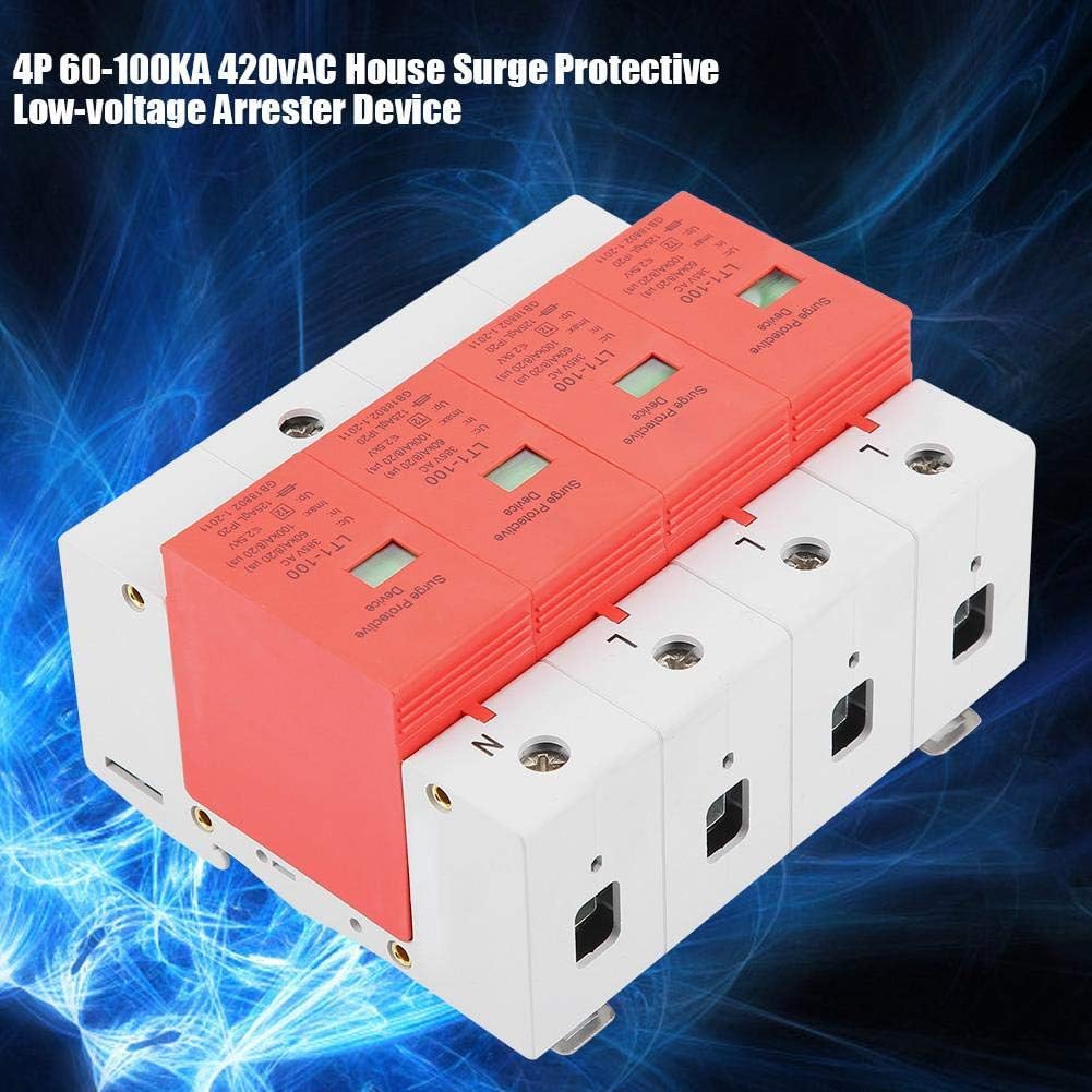 4 Poles Surge Protective Device, 60-100KA 420vAC Low-Voltage Industrial ...