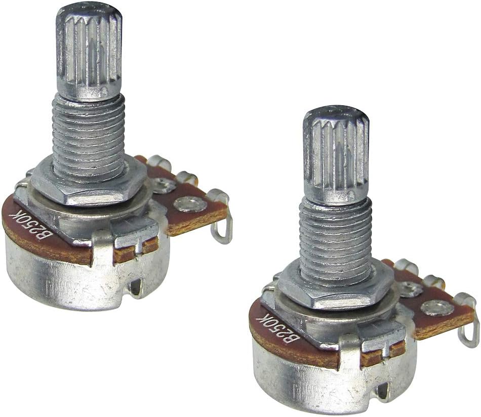 IKN B250K Mini Potentiometer 18mm Long Split Shaft Linear Taper ...