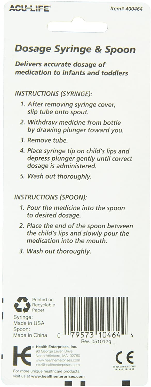 Mua Acu-Life Oral Syringe & Spoon, 10 mL/2 TSP, Accurate Liquid ...