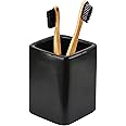 Amazon.com: Black Square Toothbrush Holders， Toothpaste Organizer ...