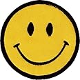 Amazon.com: Graphic Dust Smiley Face Embroidered Iron on Patch Smile ...