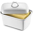 GOURMEX Large Butter Holder with Lid | Fits One Pound of Butter | Ideal ...