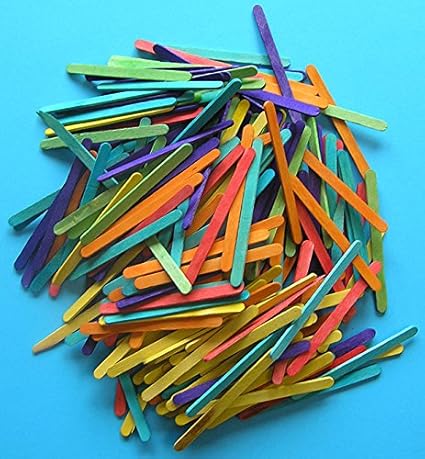 Wooden Craft Sticks from Kids Craft - Thin Sticks: Amazon.co.uk: Toys ...