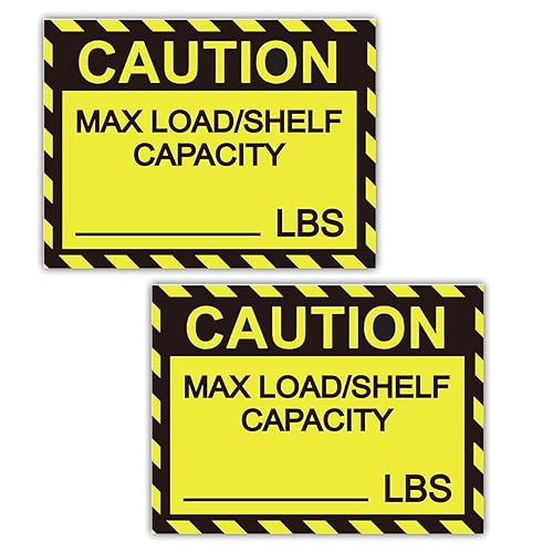Remarkable Pallet Rack Capacity Label,3×4 Inch Caution MAX LoadShelf ...