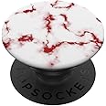 Amazon.com: Blood Red and White Fashion Gift Product PopSockets PopGrip ...