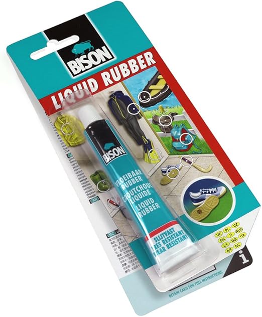 1 x 6308250 Bison Liquid Rubber Adhesive Repair Paste 50ml Tube: Amazon ...