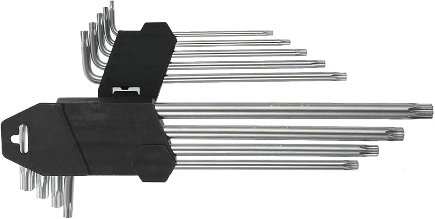 Torx Key Set Long Pattern Expert 9 PCS Metric Star Torx Key Set T10 T15 ...
