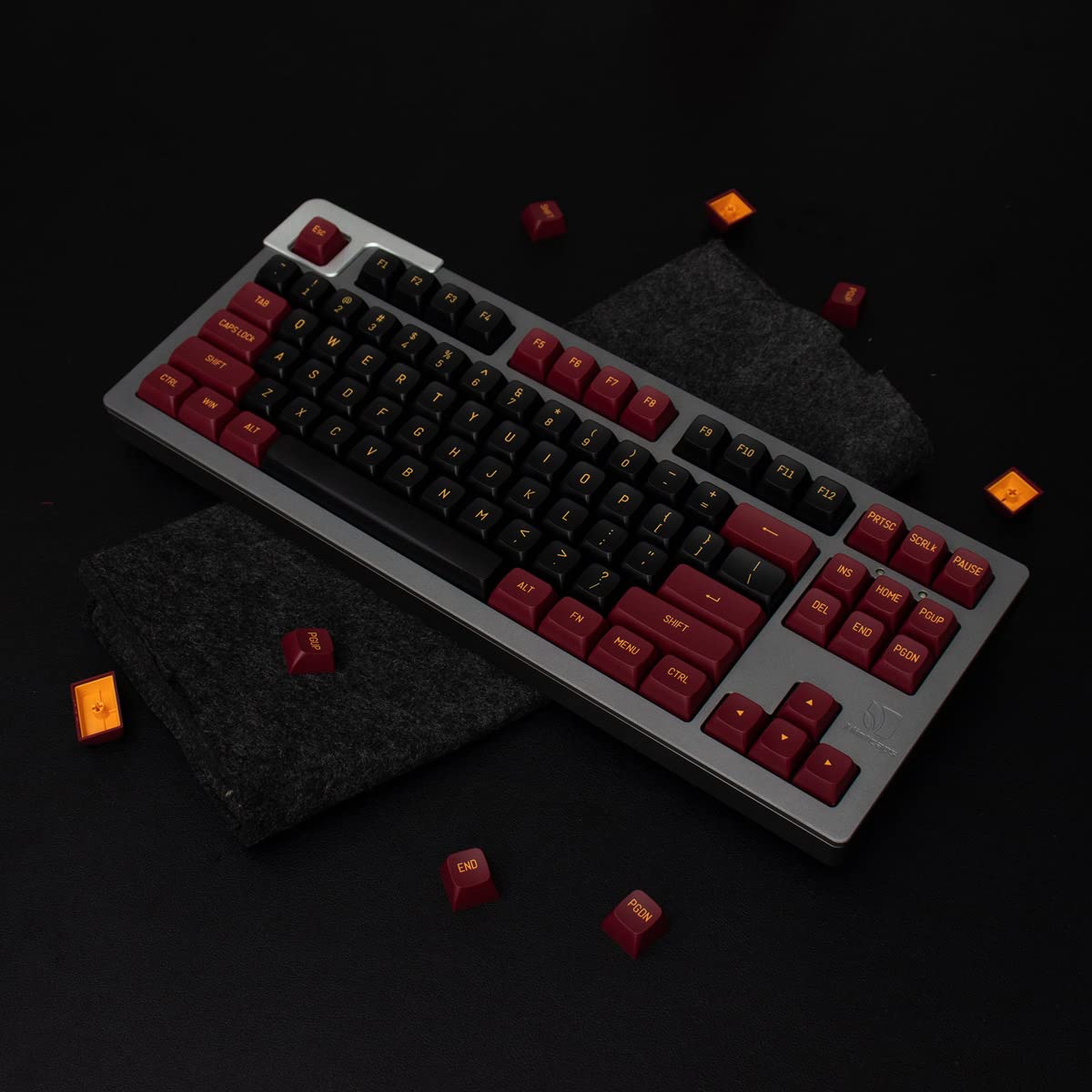 Mua Mintcaps Red Black Keycaps Set MSA Profile Doubleshot Custom ...