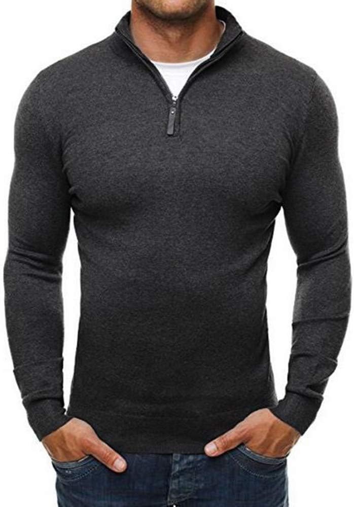 QPRER Pull-Over pour Hommes d'automne Et d'hiver Décontracté Couleur ...
