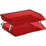 Acrimet Facility 2 Tier Letter Tray Side Load Plastic Desktop File ...