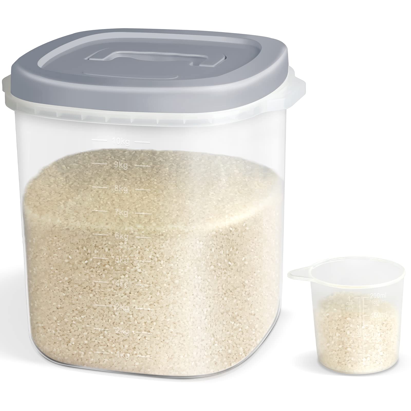 UPPETLY Large Airtight Food Storage Container Bin, 20-lb Dry Food Rice ...