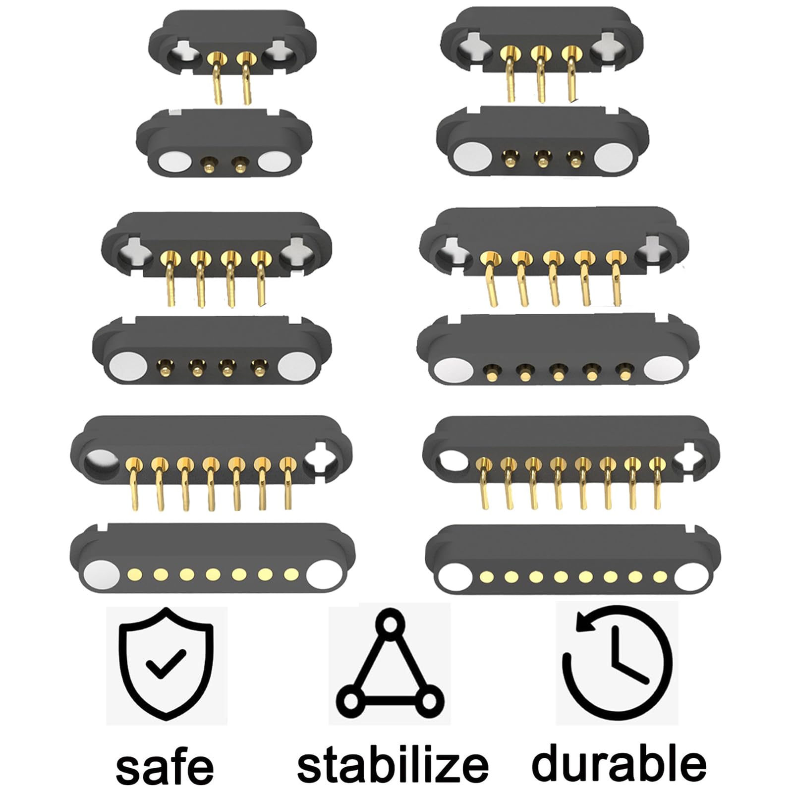 Mua 2 Pair Magnetic Bend Pogo Pin Connector, 2/3/4/5/7/8P 2A Pogopin ...