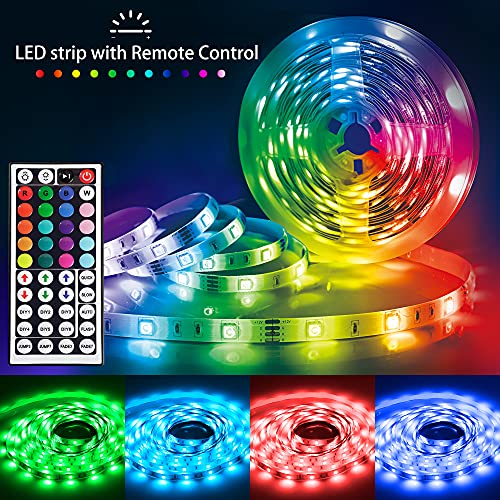 OSSLOVE 32.8ft Led Strip Lights, 5050 RGB LEDs Color Changing Light ...