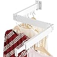 Amazon.com: JAUREE Clothes Drying Rack Wall Mounted, Laundry Drying ...