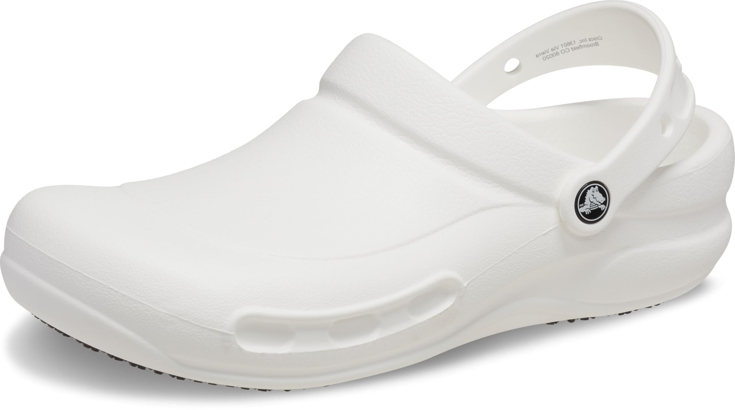 Crocs Unisex-Adult Bistro Clogs, Slip Resistant Work Shoes, White, 6 ...