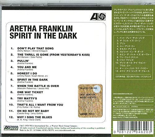Aretha Franklin Spirit in the dark (Vinyl Records, LP, CD) on CDandLP