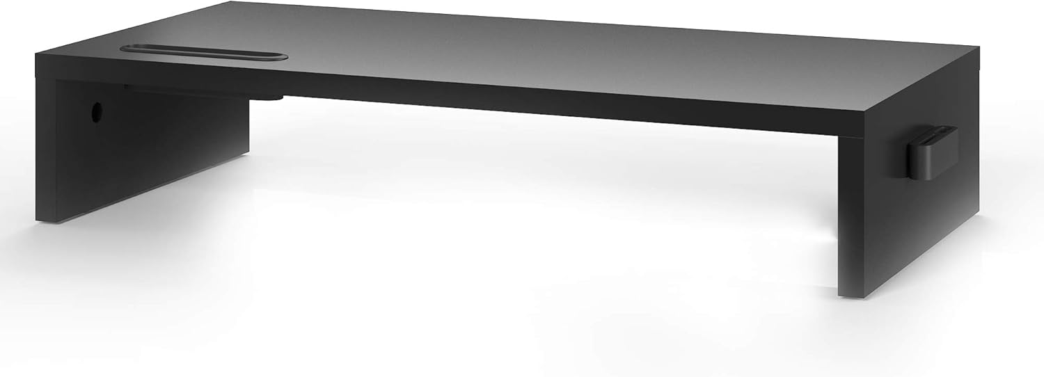 BONTEC Wood Monitor Stand Riser, Desk Monitor Stand with Smartphone ...