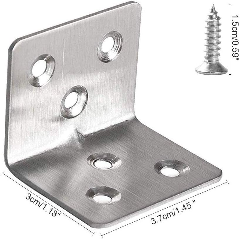 Corner Brackets Angle Connector Fastener Corner Brace Joint 90 Degree ...
