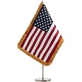 Amazon.com: Flagolden American Desk Flag Set with Fringe, Desktop 10x13 ...